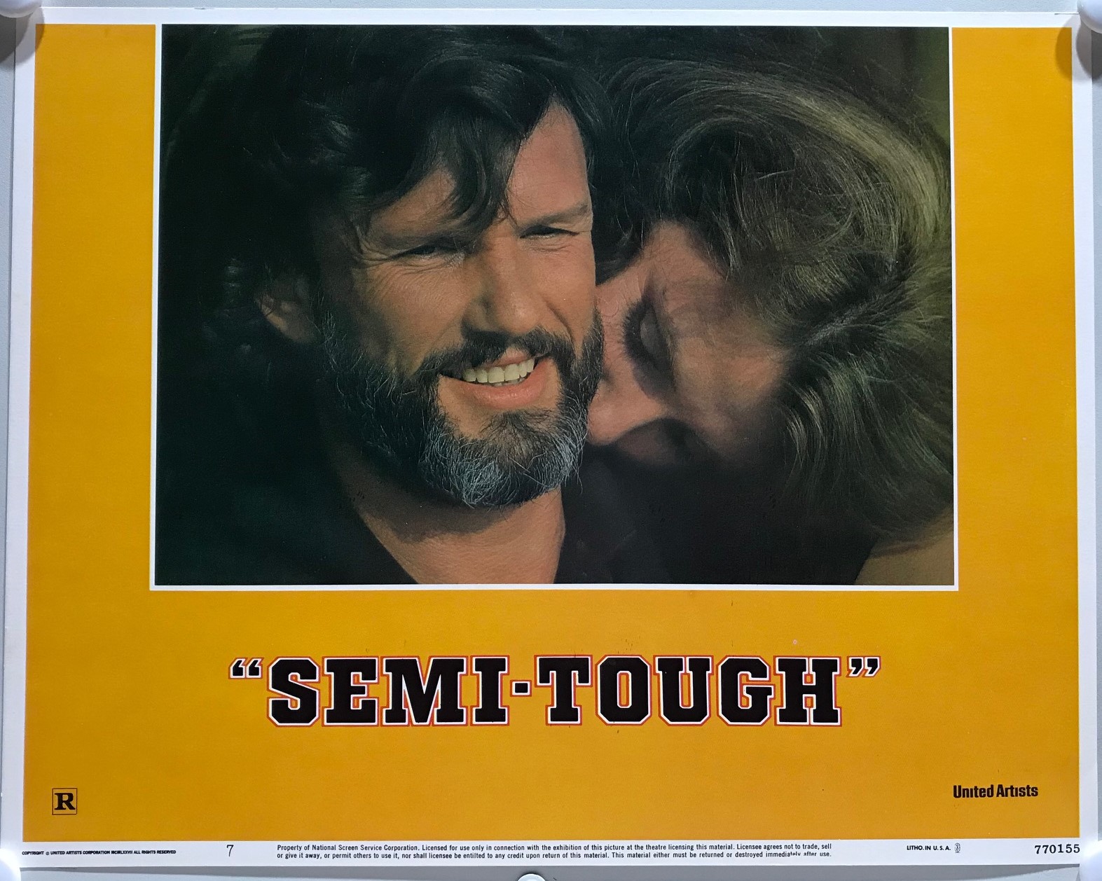 ORIGINAL LOBBY CARDS - SEMI-TOUGH - 1977 - set of 8 - Burt Reynolds, Kris Kristofferson, Jill ...