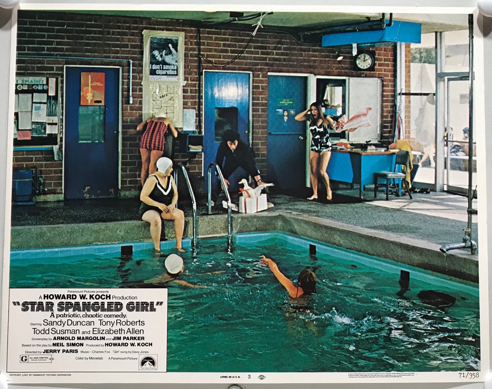 ORIGINAL LOBBY CARDS - STAR SPANGLED GIRL - 1971 - set of 8 - Sandy ...