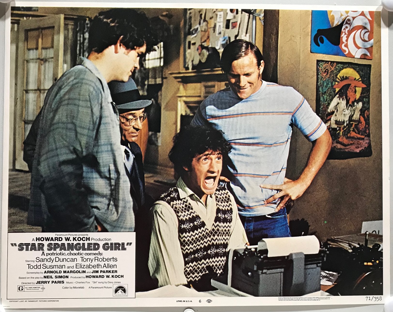 ORIGINAL LOBBY CARDS - STAR SPANGLED GIRL - 1971 - set of 8 - Sandy ...