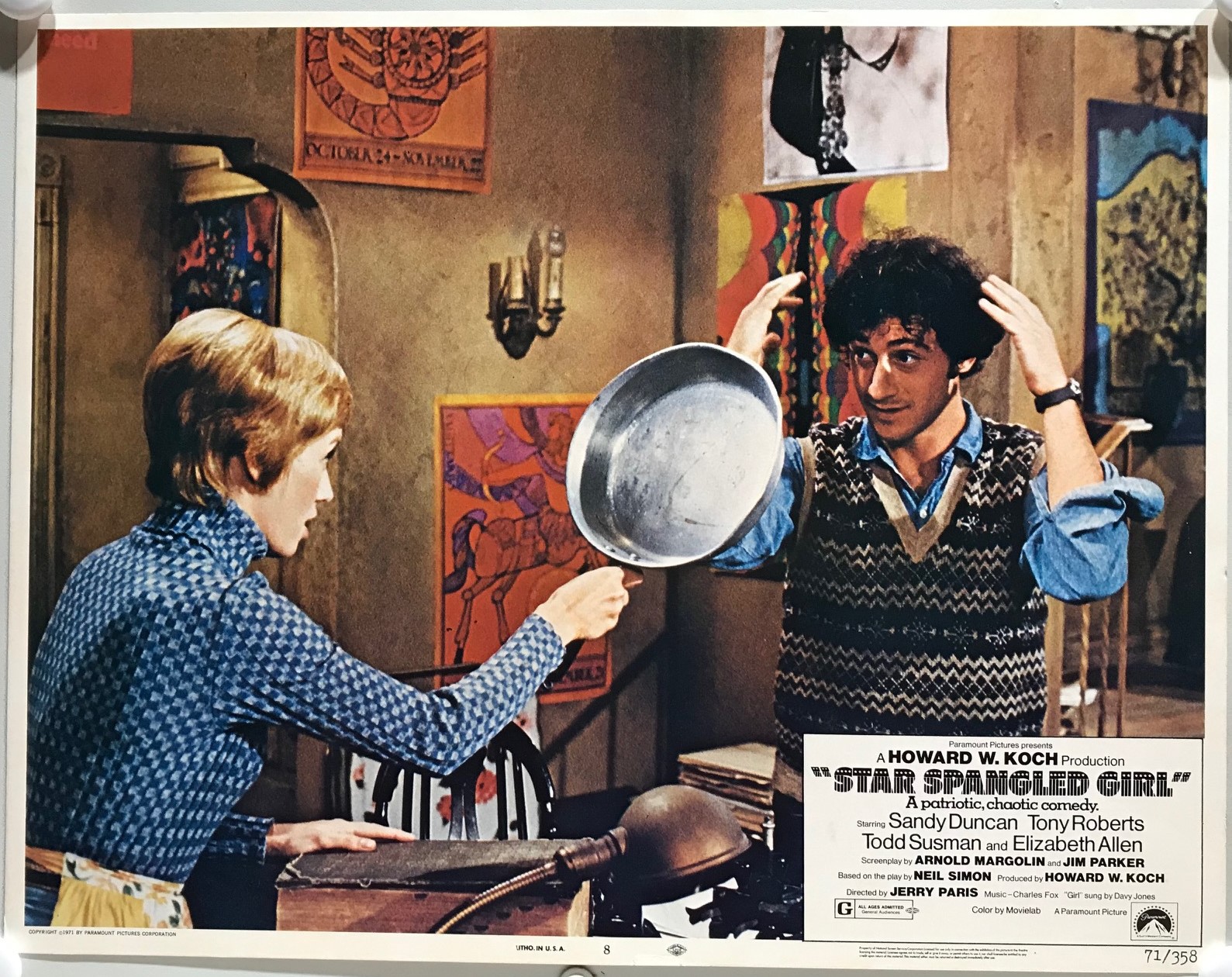 ORIGINAL LOBBY CARDS - STAR SPANGLED GIRL - 1971 - set of 8 - Sandy ...