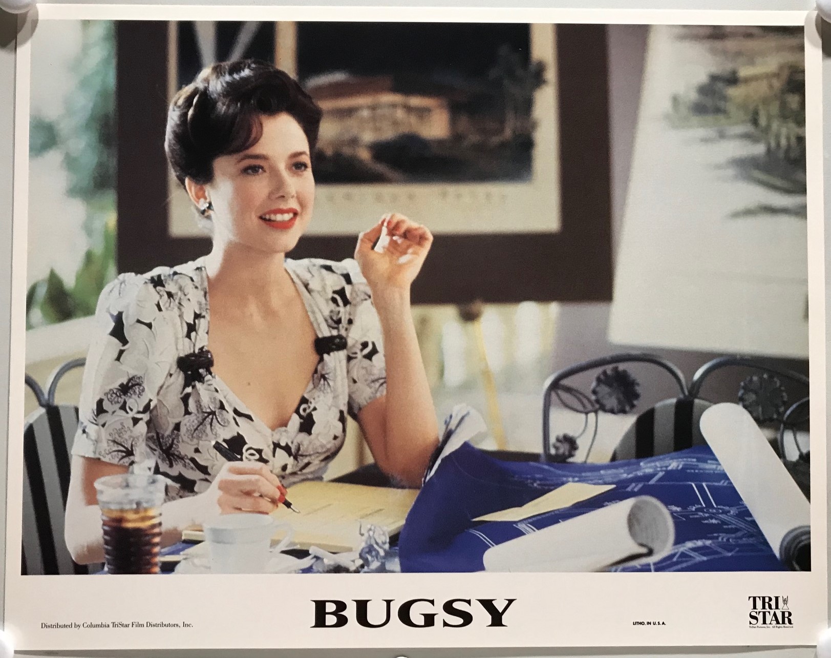 ORIGINAL LOBBY CARDS - BUGSY - 1991 - set of 8 - Warren Beatty, Annette ...