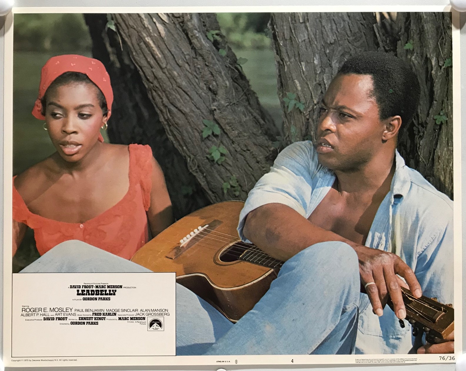 ORIGINAL LOBBY CARDS - LEADBELLY - 1976 - set of 8 - Roger E. Mosley, Paul Benjamin, Madge ...
