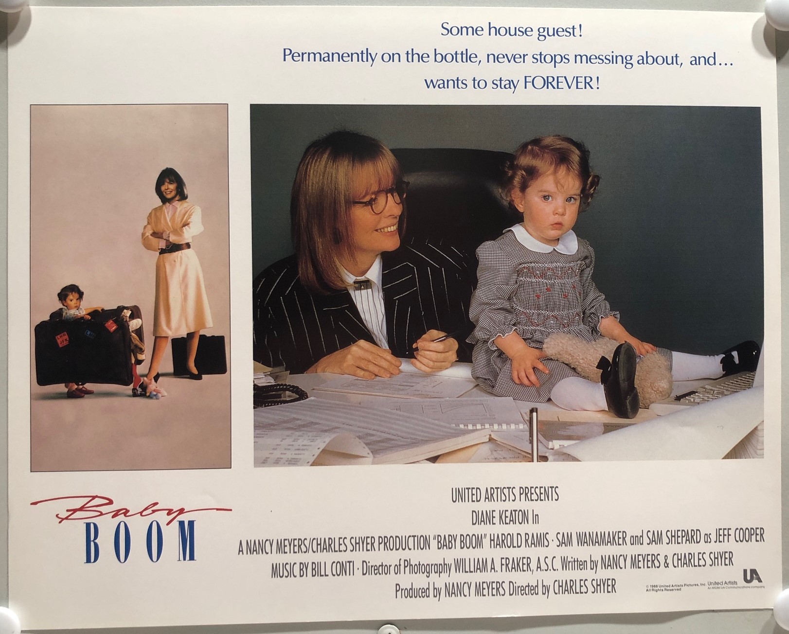ORIGINAL LOBBY CARDS - BABY BOOM - 1987 - set of 8 - Diane Keaton, Sam ...