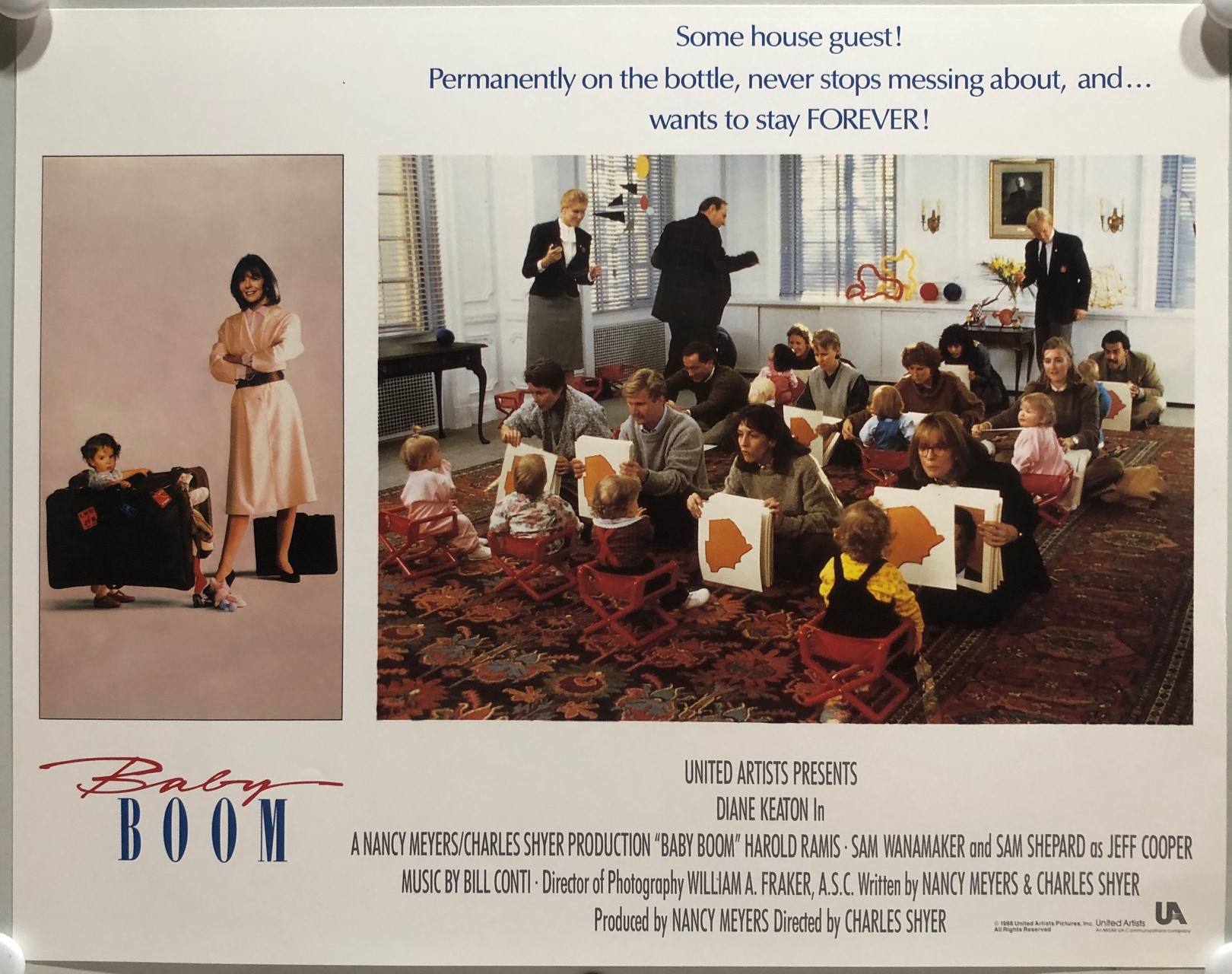 ORIGINAL LOBBY CARDS - BABY BOOM - 1987 - set of 8 - Diane Keaton, Sam ...
