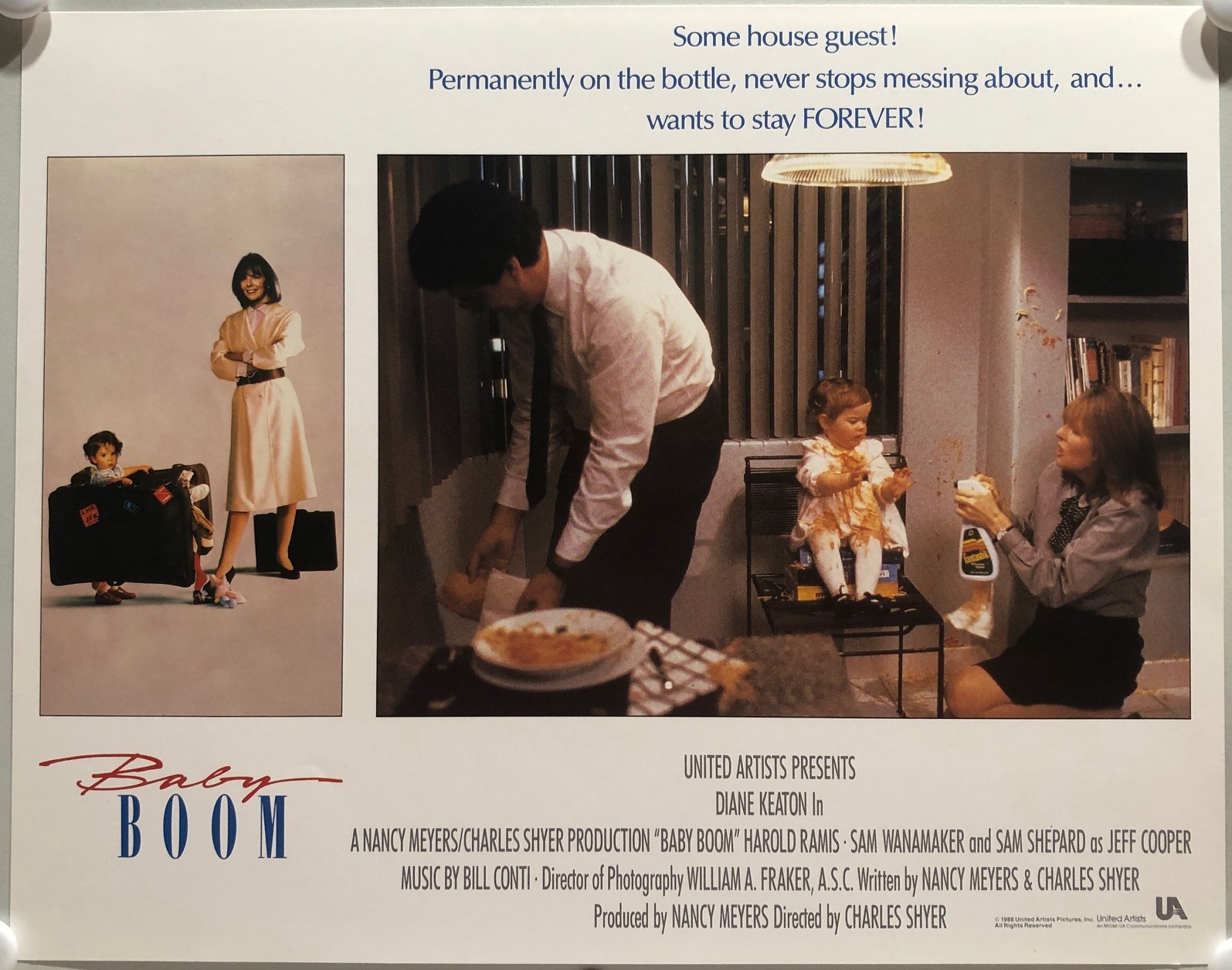 ORIGINAL LOBBY CARDS - BABY BOOM - 1987 - set of 8 - Diane Keaton, Sam Shepard, Harold Ramis ...