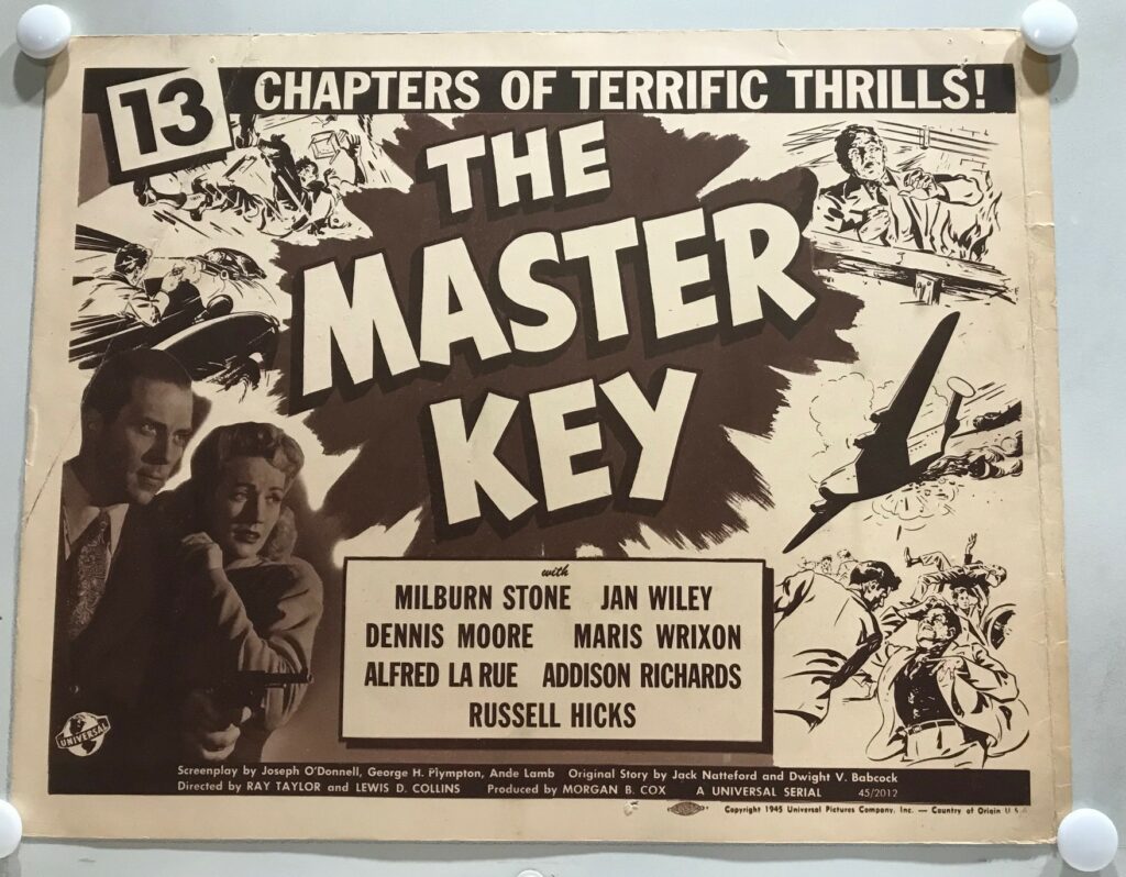 ORIGINAL SERIAL LOBBY CARD - THE MASTER KEY - 1945 - Title Card ...