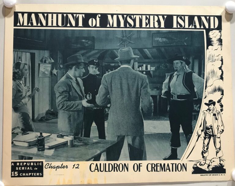 ORIGINAL SERIAL LOBBY CARD - MANHUNT OF MYSTERY ISLAND (a) - 1945 ...