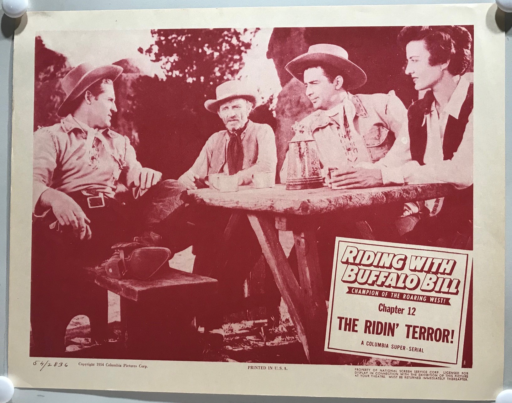 ORIGINAL SERIAL LOBBY CARD - RIDING WITH BUFFALO BILL (c) - 1954 ...
