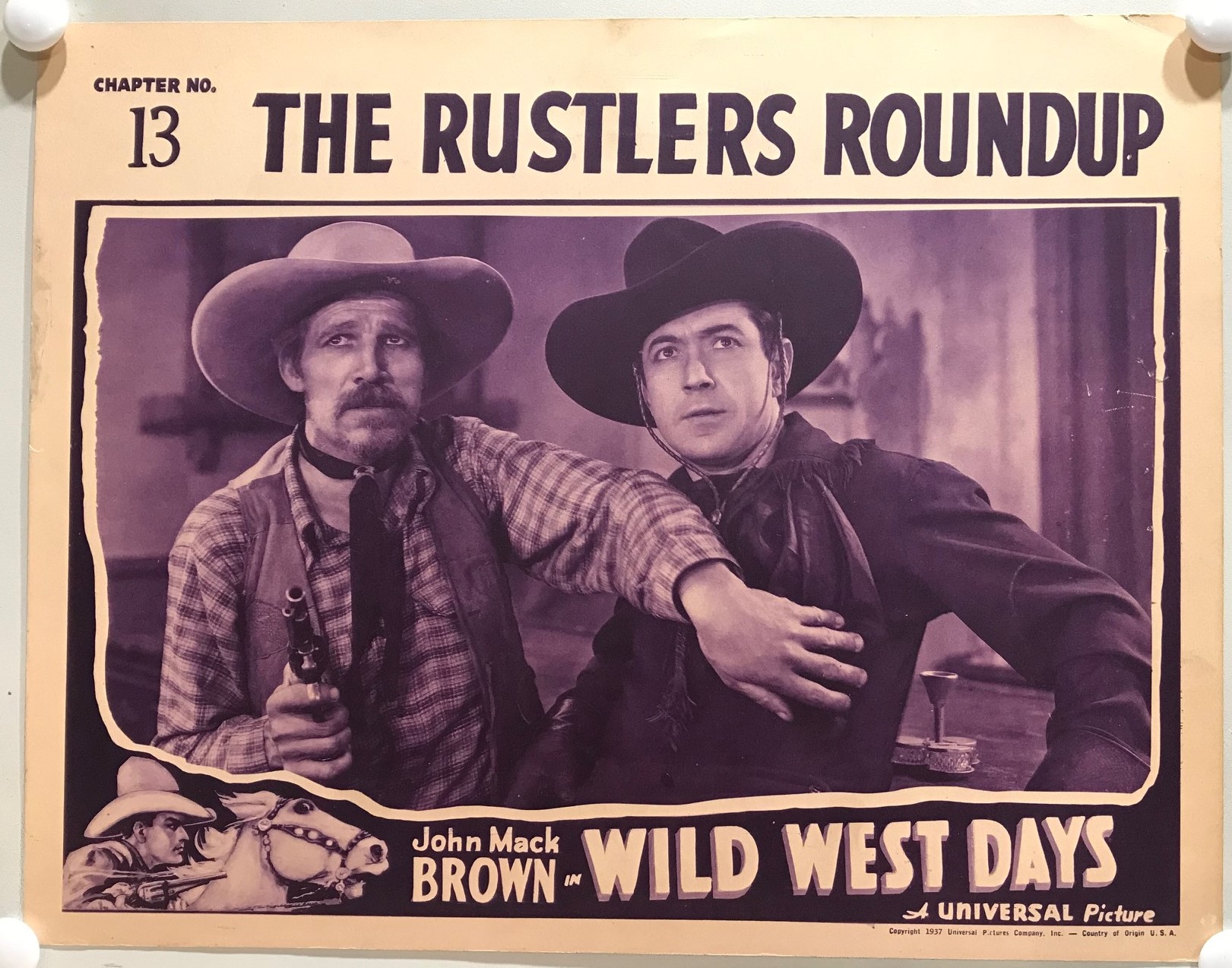 ORIGINAL SERIAL LOBBY CARD - WILD WEST DAYS (a) - 1937 – scene card ...