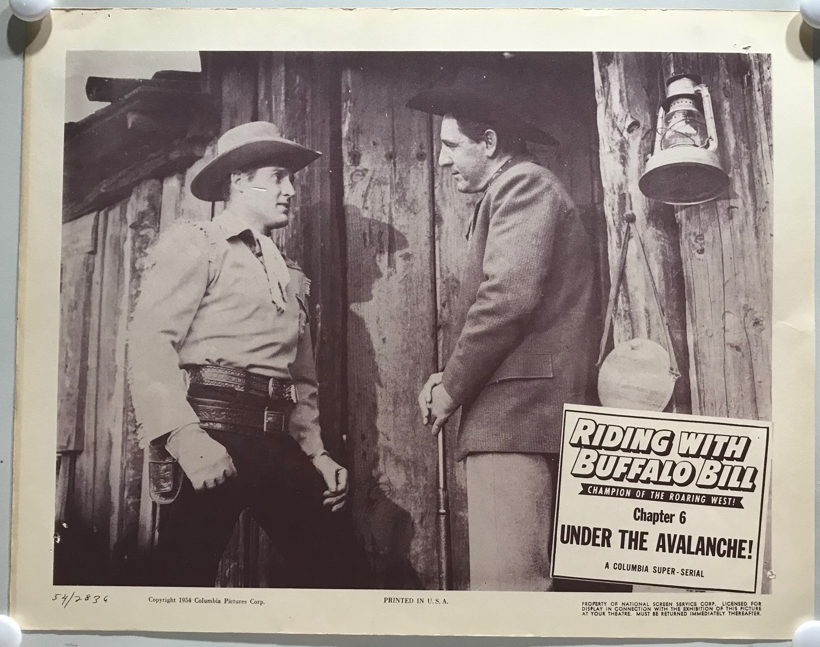 ORIGINAL SERIAL LOBBY CARD - RIDING WITH BUFFALO BILL (b) - 1954 ...
