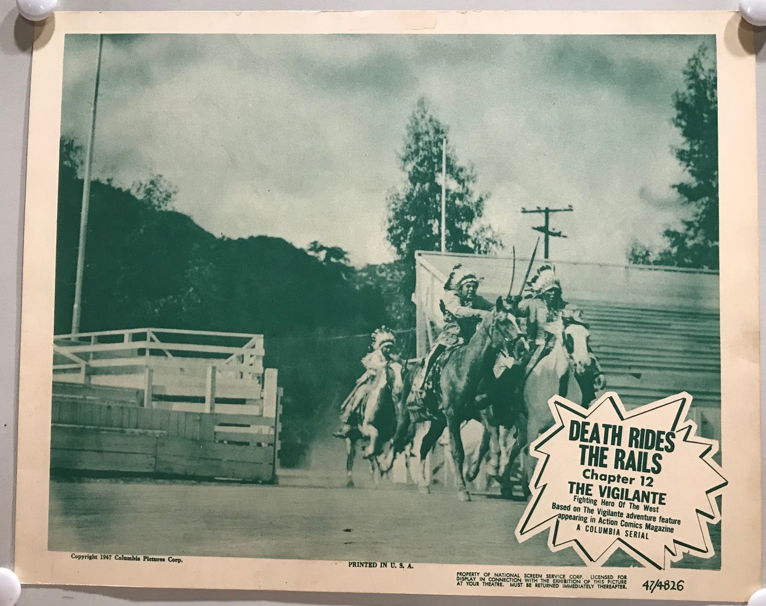 ORIGINAL SERIAL LOBBY CARD - THE VIGILANTE (b) - 1947 – scene card - Ch ...