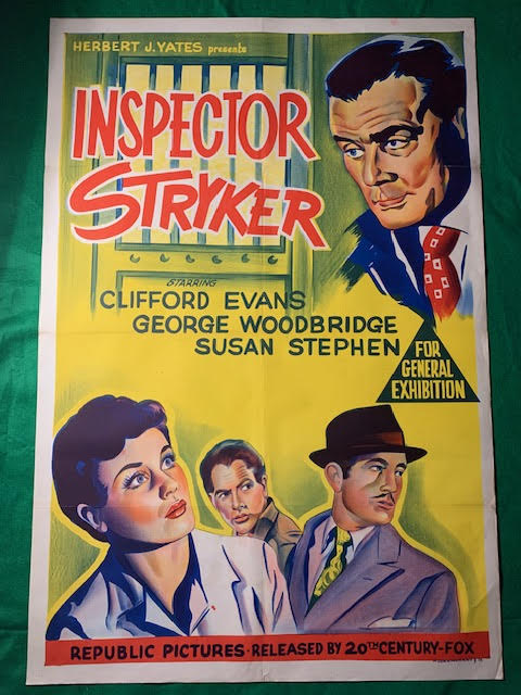 MOVIE POSTER ONE SHEET - AUSTRALIAN - INSPECTOR STRYKER (a) - 1953 - X ...