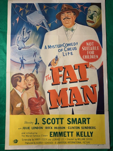 MOVIE POSTER ONE SHEET - AUSTRALIAN - THE FAT MAN - 1951 - X Marks The Shop