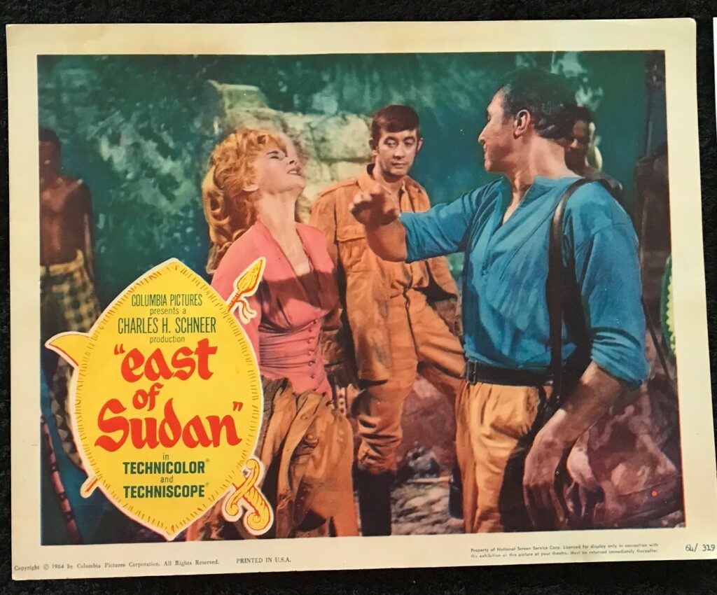 ORIGINAL LOBBY CARD - EAST OF SUDAN (b) - 1964 - key card - Anthony ...