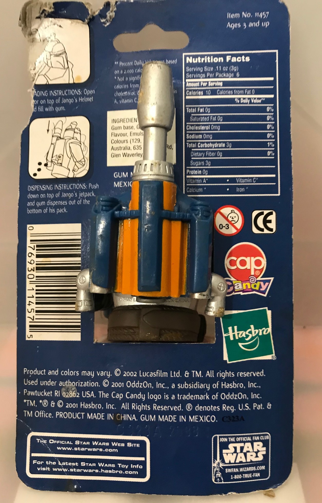 STAR WARS - CAP CANDY - ATTACK OF THE CLONES - JANGO FETT - Gum ...