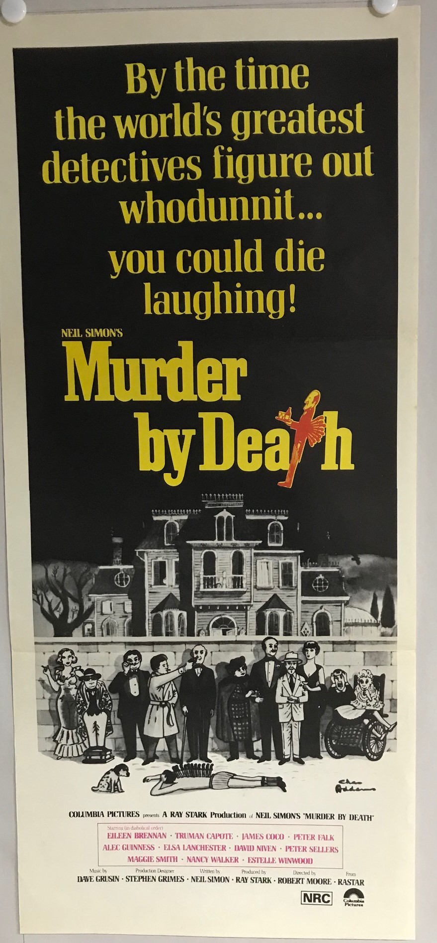ORIGINAL DAYBILL MOVIE POSTER - MURDER BY DEATH (a) - 1976 - X Marks ...