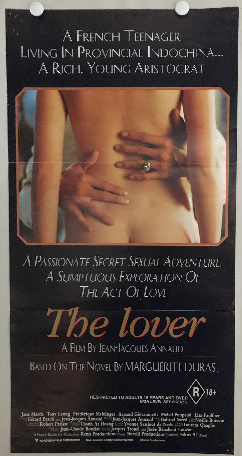 ORIGINAL DAY BILL MOVIE POSTER - THE LOVER - 1992 - X Marks The Shop