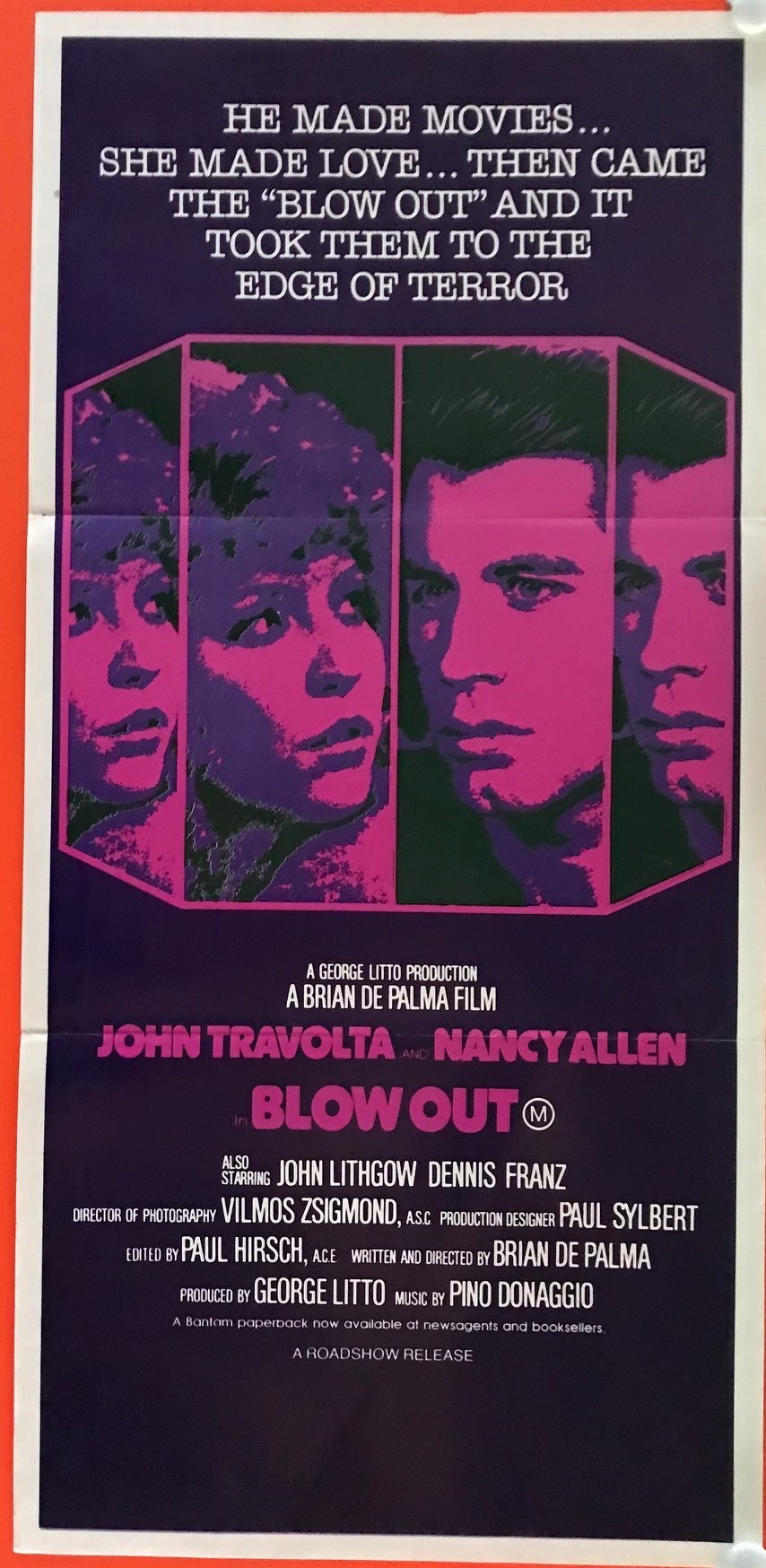 ORIGINAL DAY BILL MOVIE POSTER - BLOWOUT - 1981 - SOLD 06/05/2025 - X ...