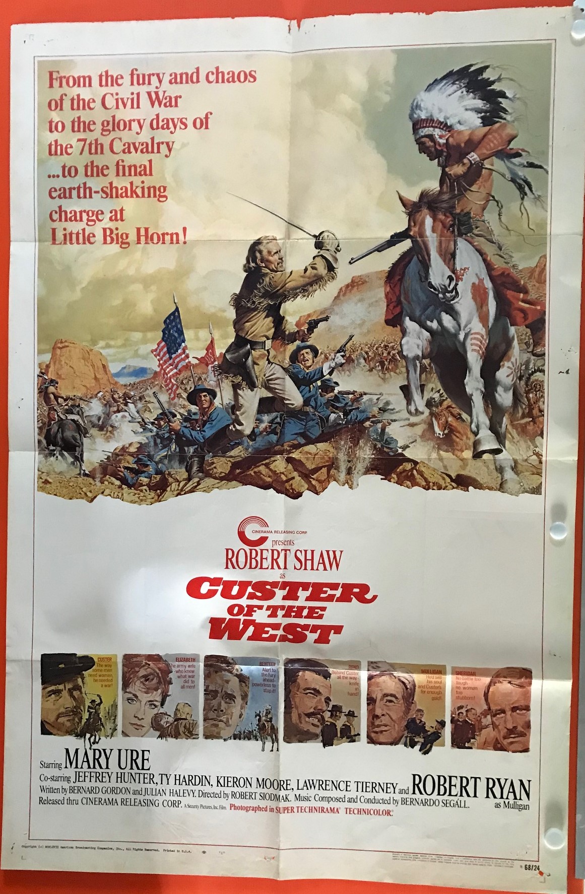 MOVIE POSTER ONE SHEET - USA - CUSTER OF THE WEST - 1967 - X Marks The Shop