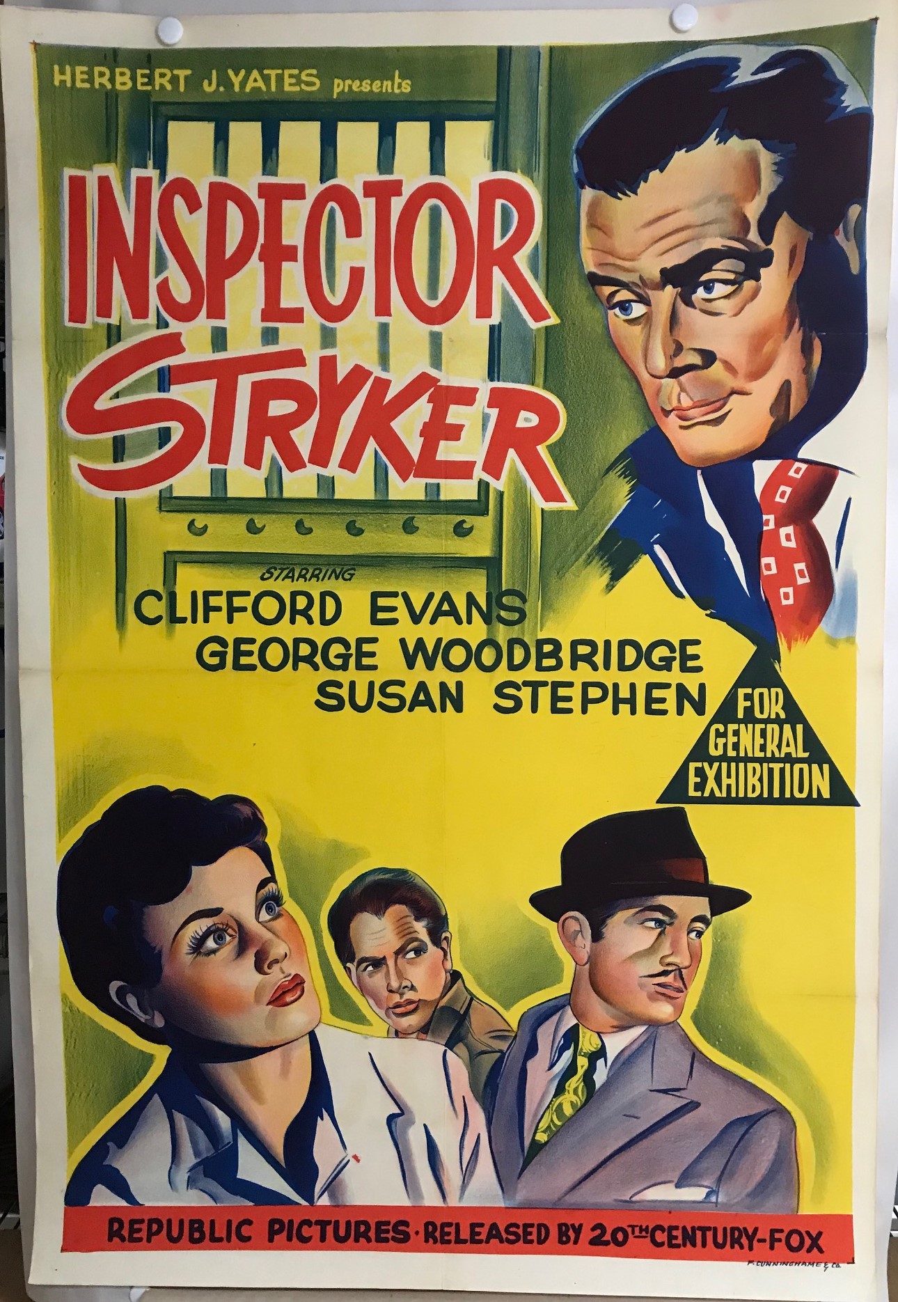 MOVIE POSTER ONE SHEET - AUSTRALIAN - INSPECTOR STRYKER (b) - 1953 - X ...