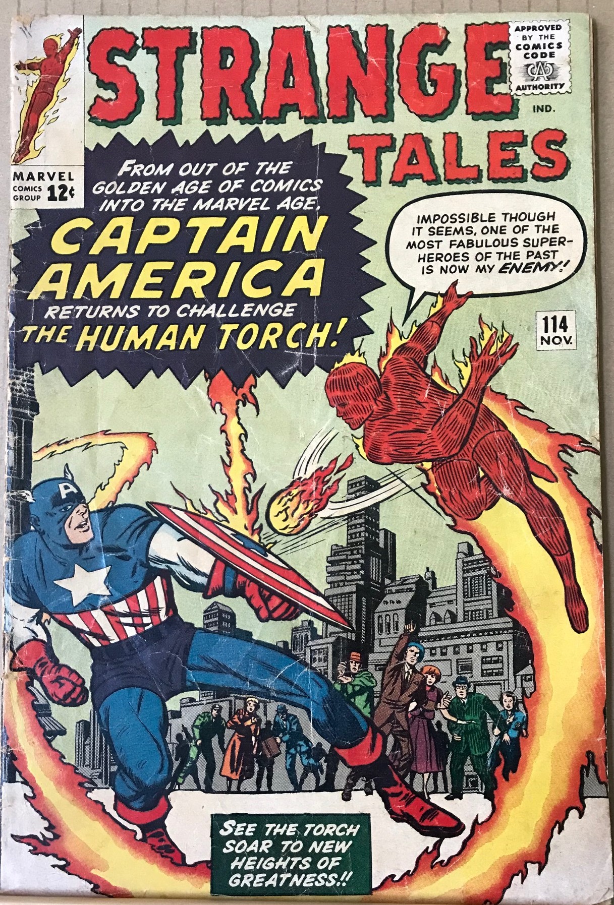 COMIC BOOK - MARVEL - STRANGE TALES - CAPTAIN AMERICA #114 - SOLD 19/04 ...