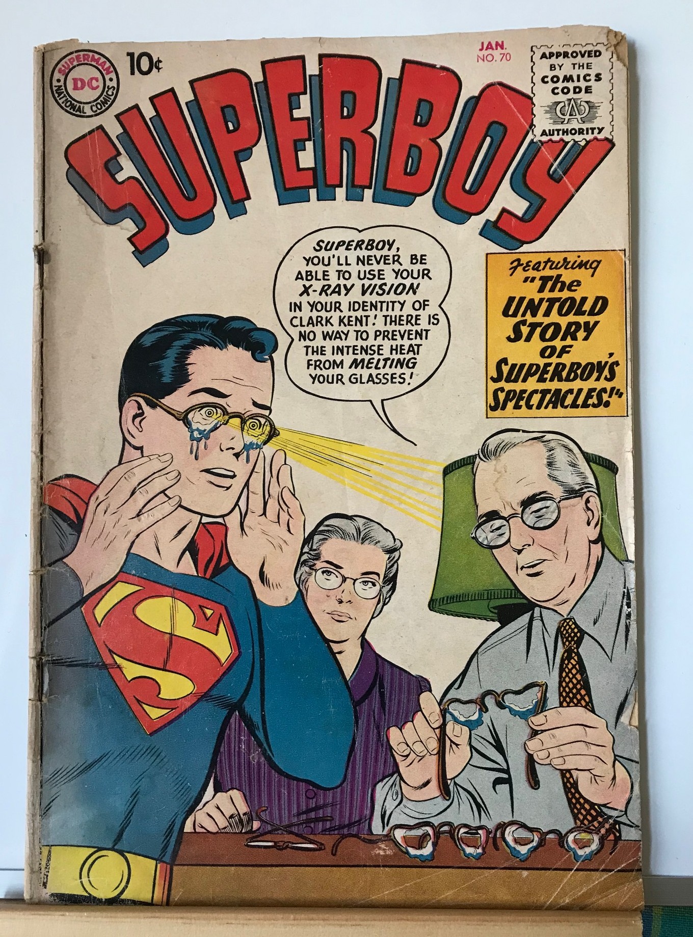 COMIC BOOK - DC - SUPERBOY - #70 - Jan 1959 - X Marks The Shop