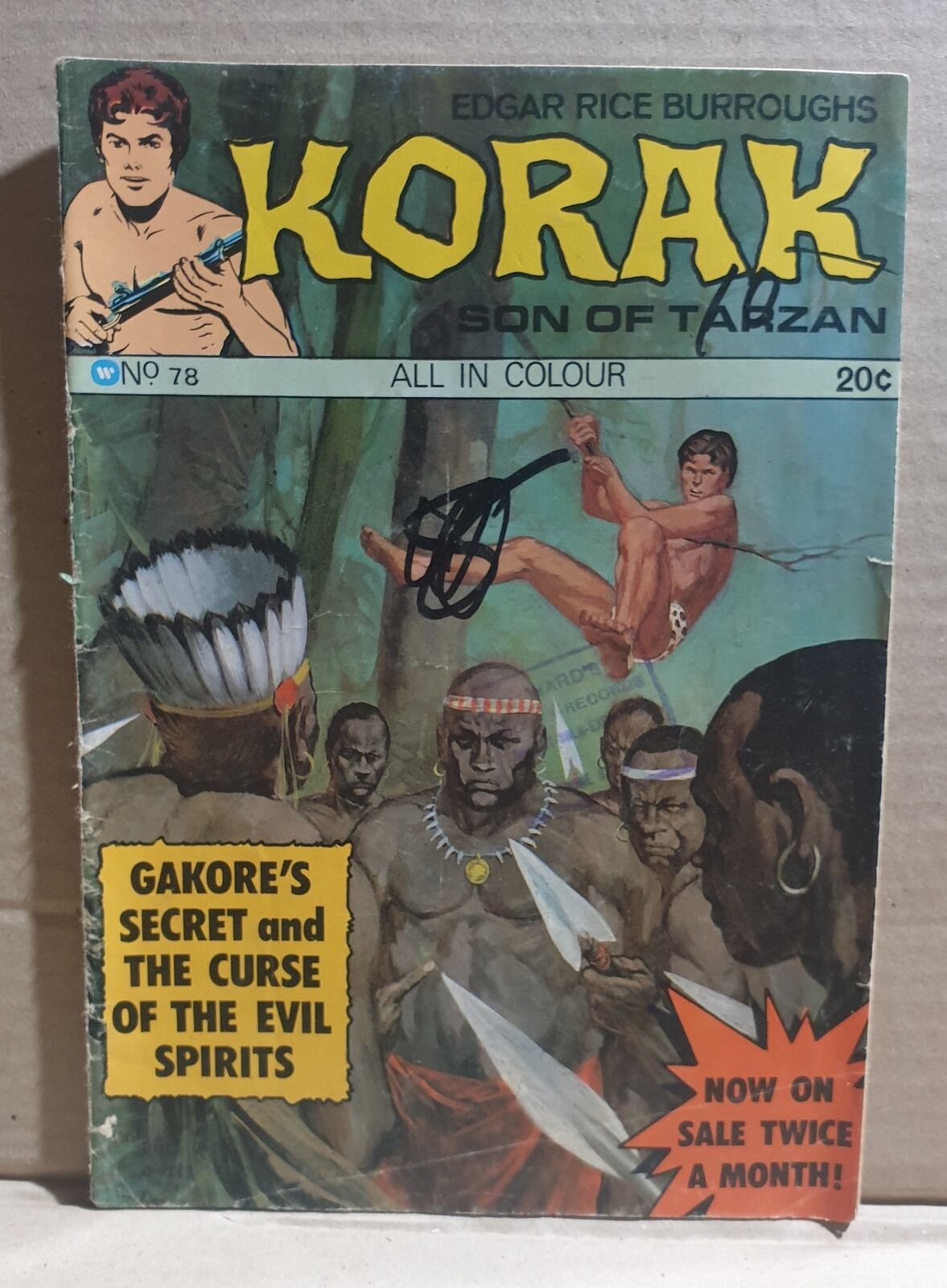 COMIC BOOK - DC KORAK SON OF TARZAN #78 - X Marks The Shop